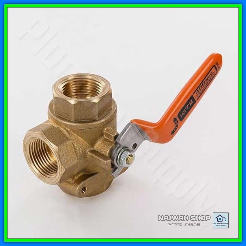 Jual Stop Kran Ball Valve 3 Arah 2" inch Kitz L Port Class 400 Brass ...