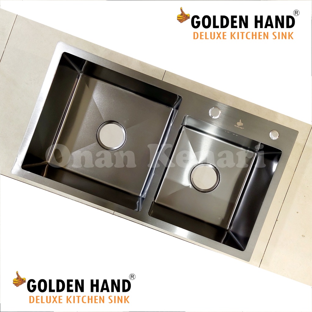 Jual Kitchen Sink ONAN 8245 DEEP BLACK STAINLESS STEEL 100% original ...