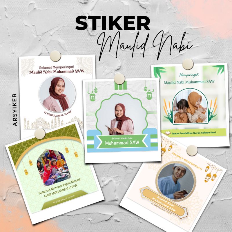 Jual Sticker Stiker Nasi Kotak Acara Maulid Nabi / Acara Apapun (Bisa ...