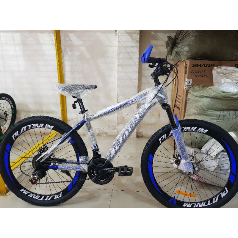 Jual Sepeda Gunung / Sepeda MTB 26 inch PLATINUM ( VELG TINGGI ) ( Biru ...