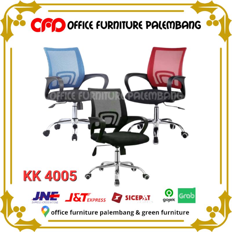 Jual kursi jaring kk 4005 kursi kantor kursi putar kursi kerja staff | Shopee Indonesia