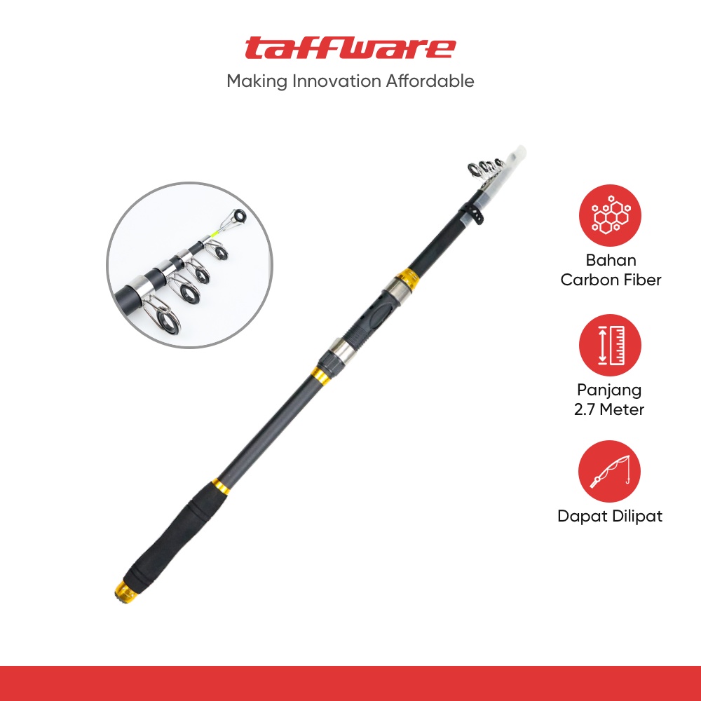 Jual TaffSPORT Joran Pancing Antena Portable Telescopic Fishing Rod ...