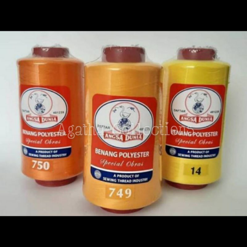 Jual Benang Obras Polyester Angsa Dunia per bj | Shopee Indonesia