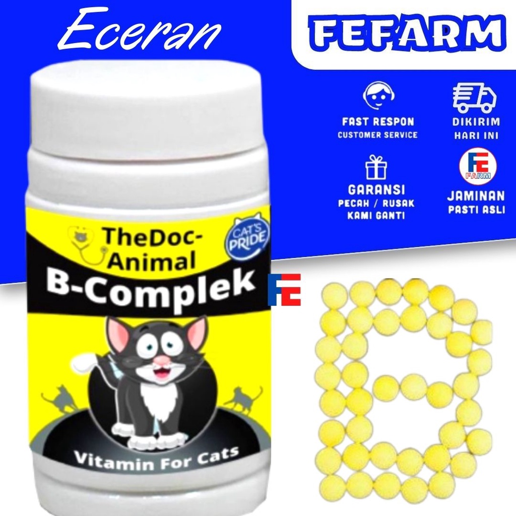 Jual Vitamin Kucing B COMPLEX TABLET untuk Meningkatkan Imun Merawat ...