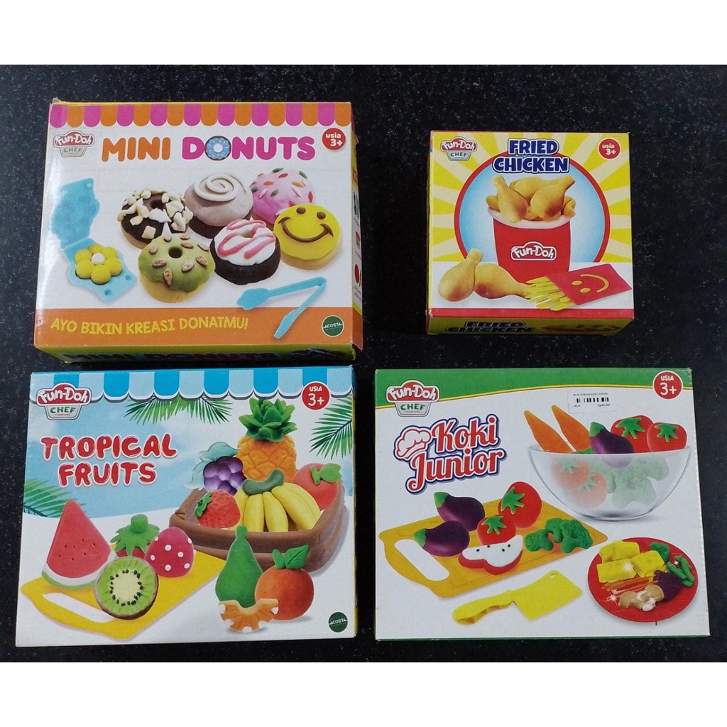 Jual MAINAN ANAK FUNDOH / FUN DOH || MINI DONUTS || TROPICAL FRUIT ...