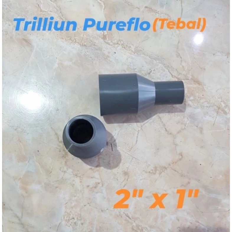 Jual Reducer 2" x 1" / Socket pvc 2" x 1" Trilliun pureflo ( tebal ...