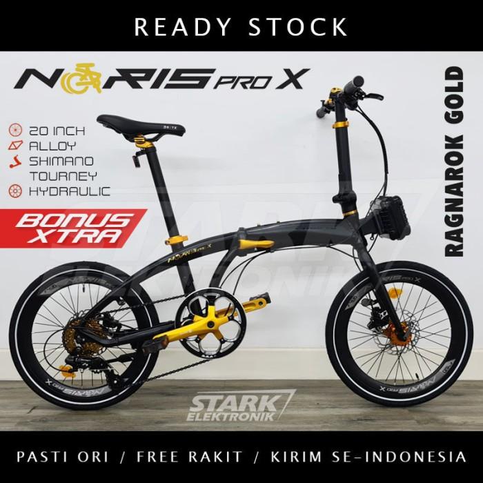 Jual Sepeda Pacific Noris Pro Sepeda Lipat Black Gold Ready | Shopee ...