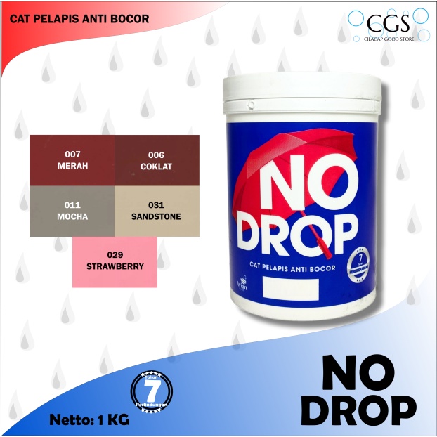 Jual NO DROP COKLAT MERAH dan PINK 1Kg Pelapis Anti Bocor Waterproofing ...
