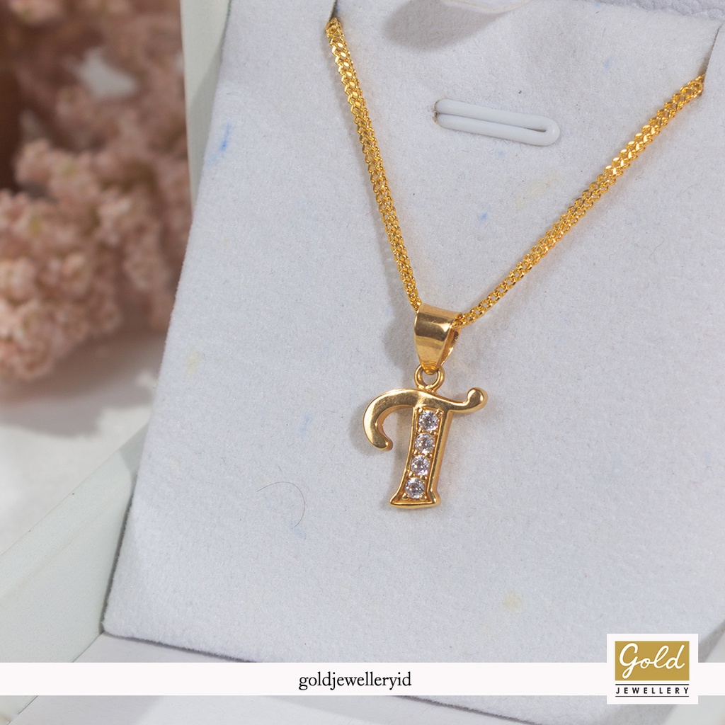 Jual Liontin emas kuning kadar 700 16k - I723092200 - inisial huruf ...