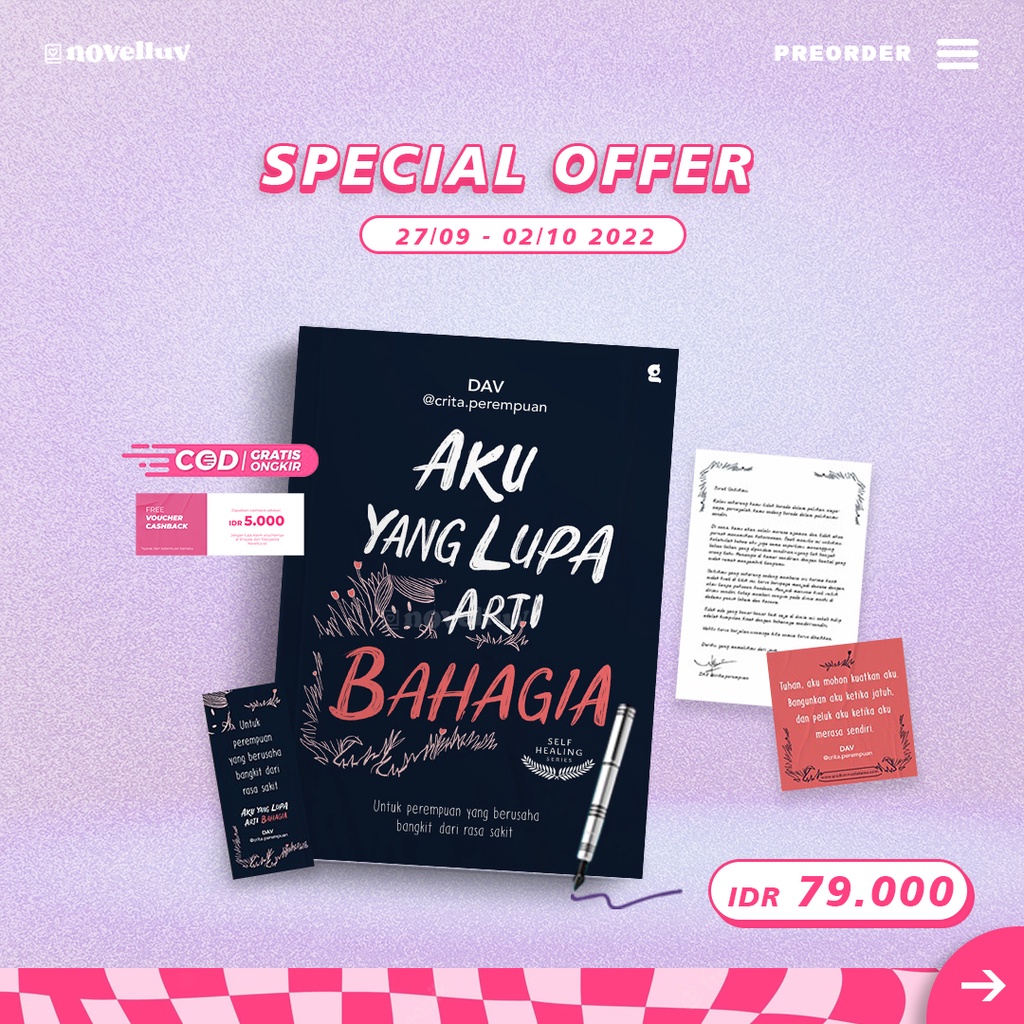 Jual Buku Aku Yang Lupa Arti Bahagia by DAV - Crita Perempuan - Untuk ...