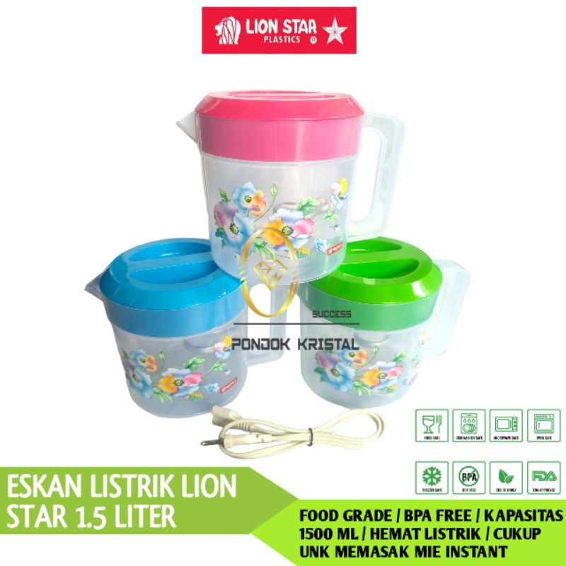 Jual Teko Listrik Lion Star 1.5 Liter / Water Jug Lion Star / Eskan Listrik Lion Star | Shopee ...