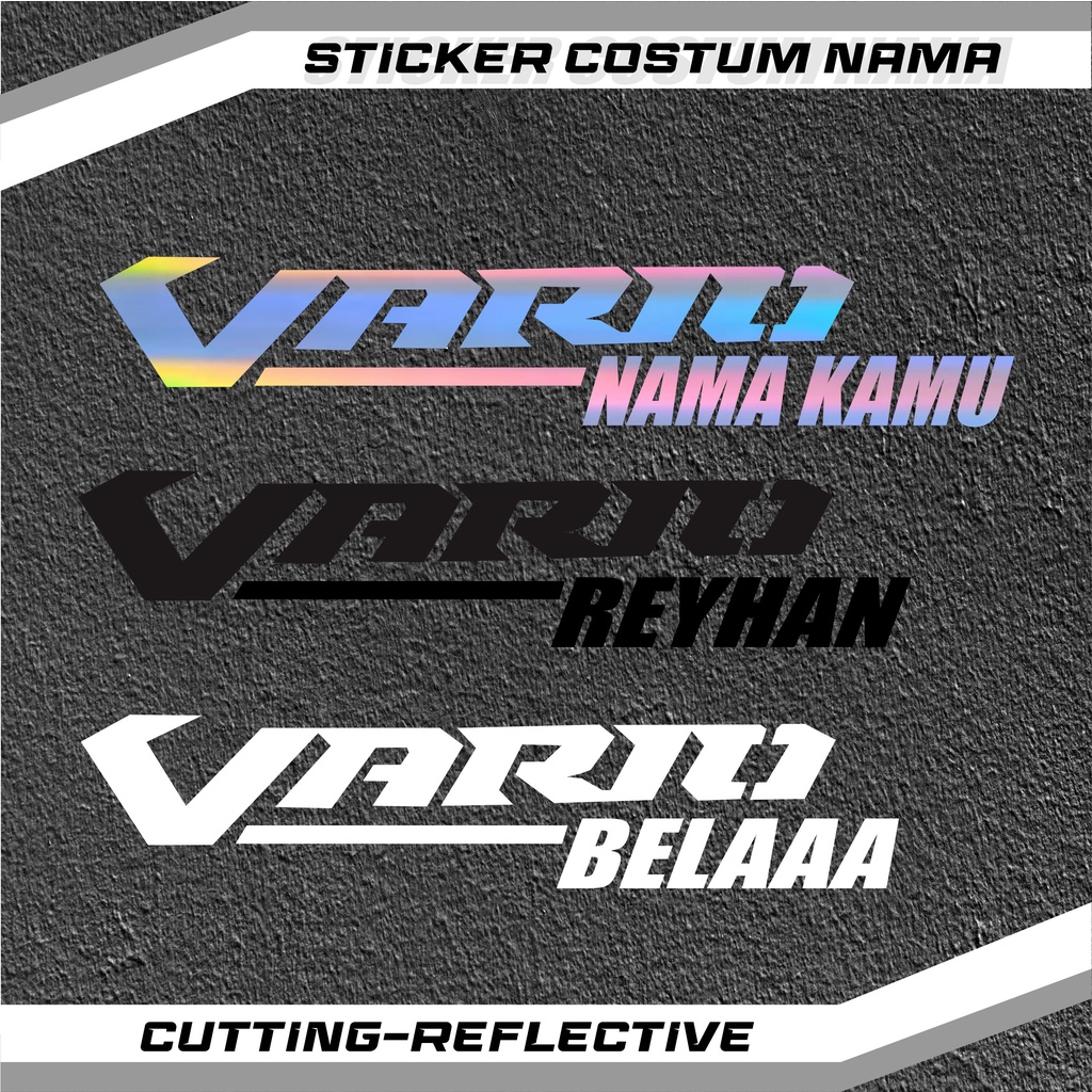Jual Stiker Viral Sticker Cutting Vario Costum Nama | Shopee Indonesia