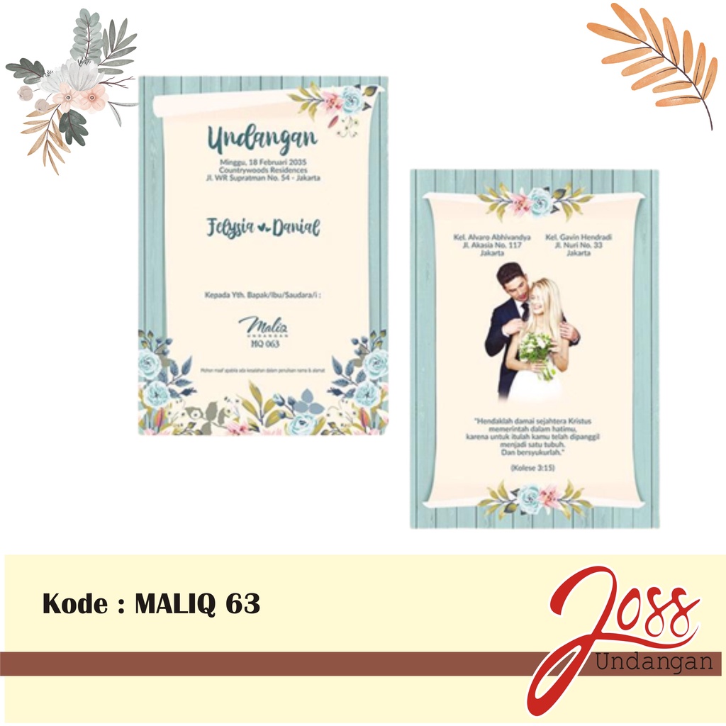 Jual Blangko Undangan Pernikahan Maliq 63 Harga Murah | Shopee Indonesia