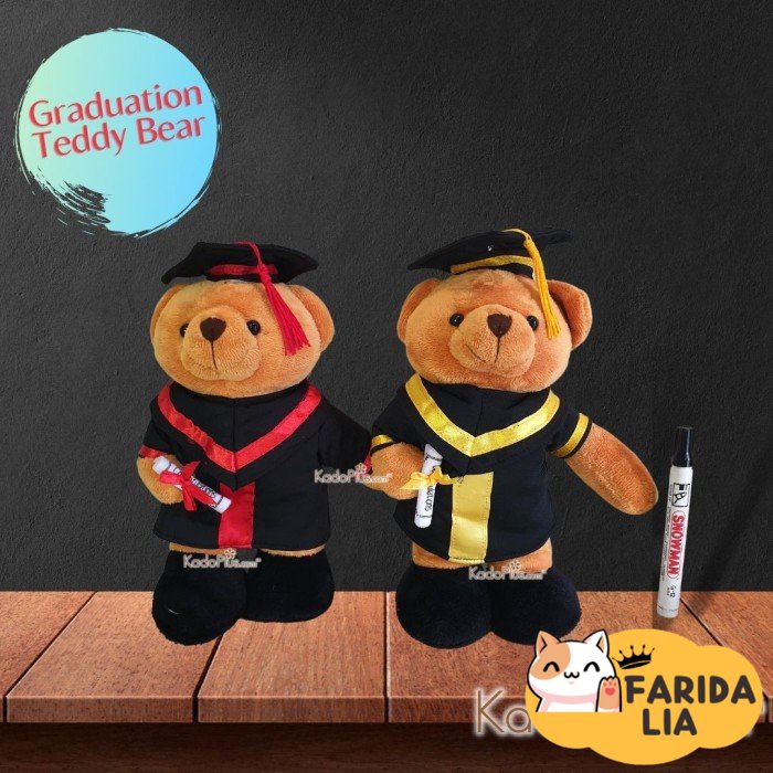 Jual Boneka Wisuda Teddy Bear Toga Boneka Graduation - 26 cm berdiri ...