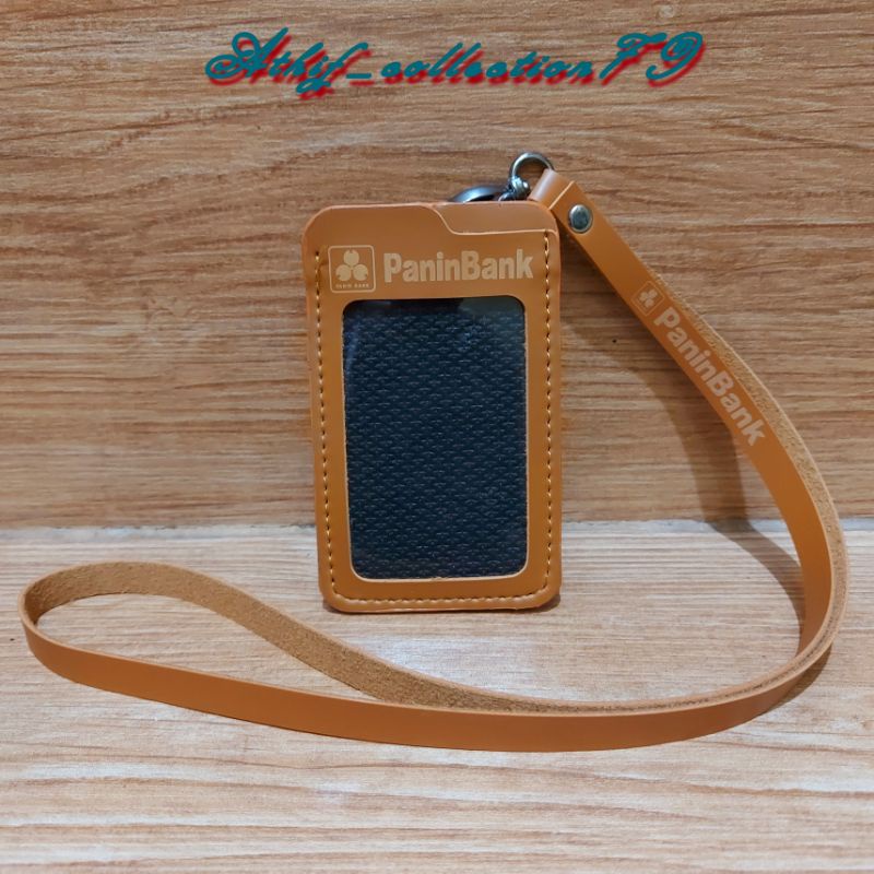 Jual Tempat Id Card PANIN BANK Holder Id Card Kulit PANIN BANK Kalung ...