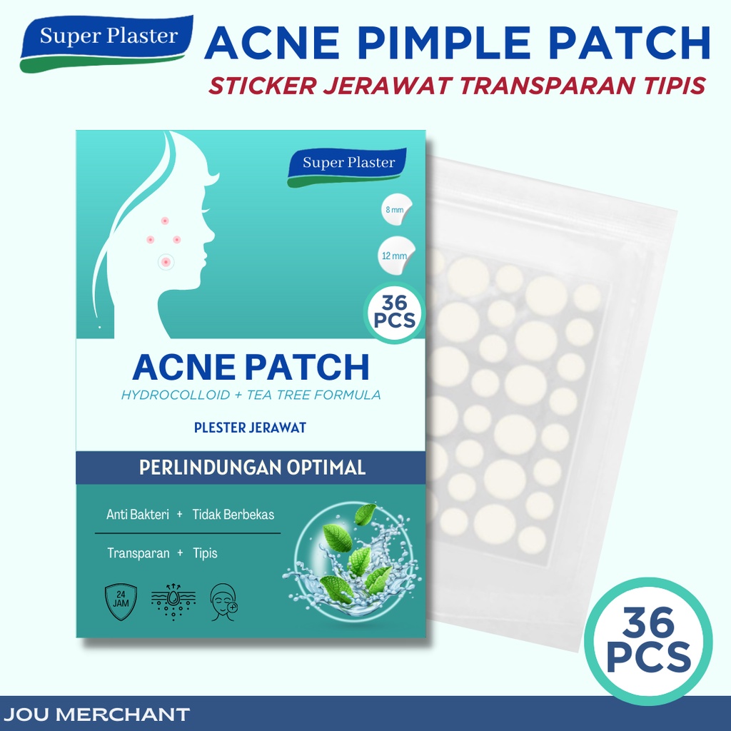 Jual Super Plester Jerawat Acne Patch / Acne Treatment 36 Pcs Pagi dan ...