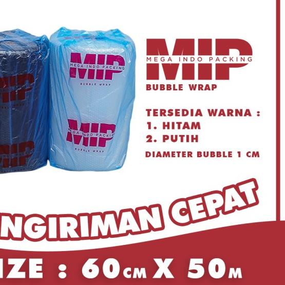 Jual BUBBLE WRAP ROLL 60CM X 50 METER HITAM PUTIH BUBLE WRAP MULIAPACK ...