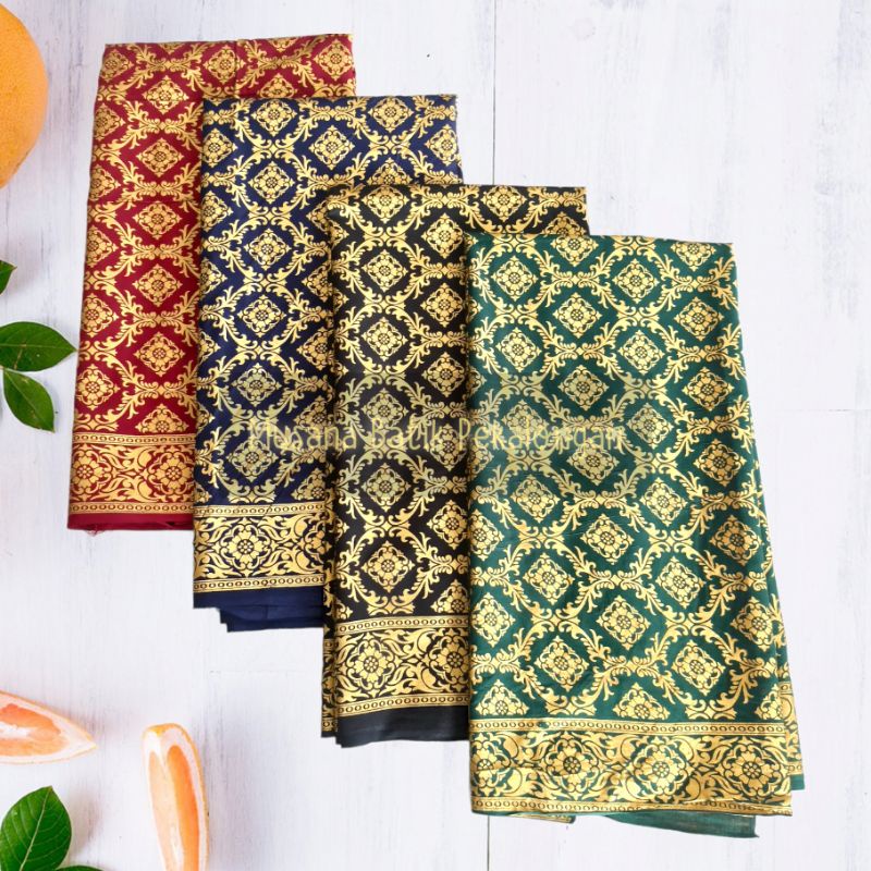 Jual Kain batik printing murah batik HT kain batik prada gold songket ...