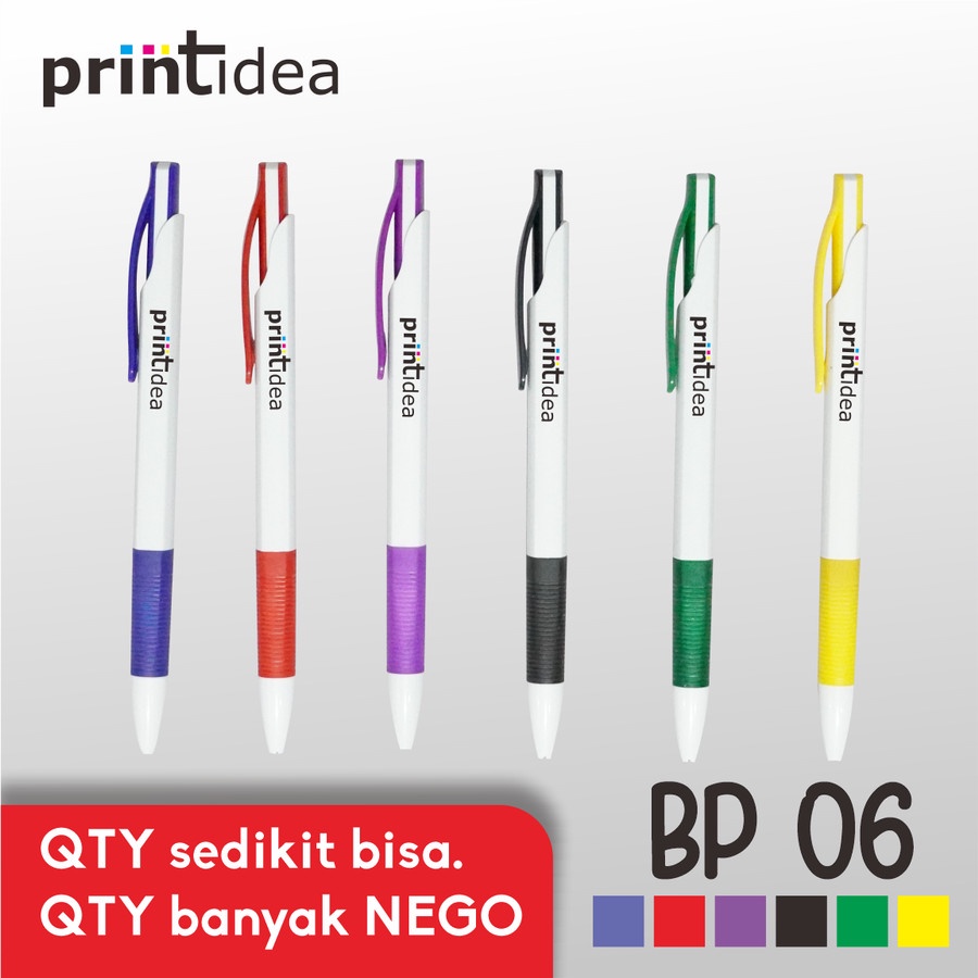Jual Custom Pen Pulpen Plastik Ball Point Pelangi BP06 Cetak UV ...