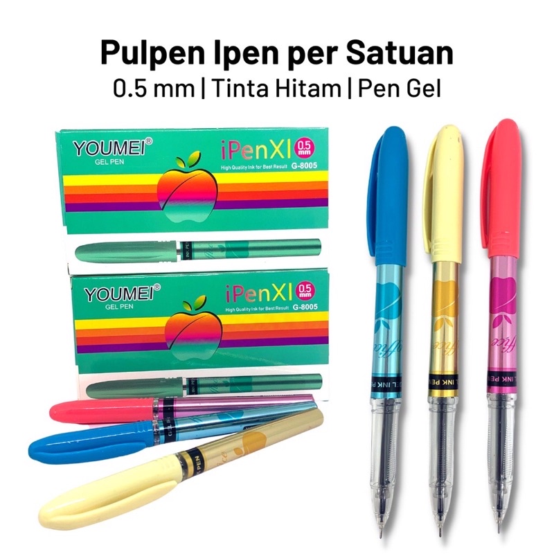 Jual PULPEN IPEN 0,5mm Tinta hitam per pcs | Shopee Indonesia