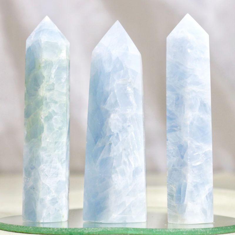 Jual Celestite Crystal Tower / Batu Alam Celestine Biru Blue Calcite ...
