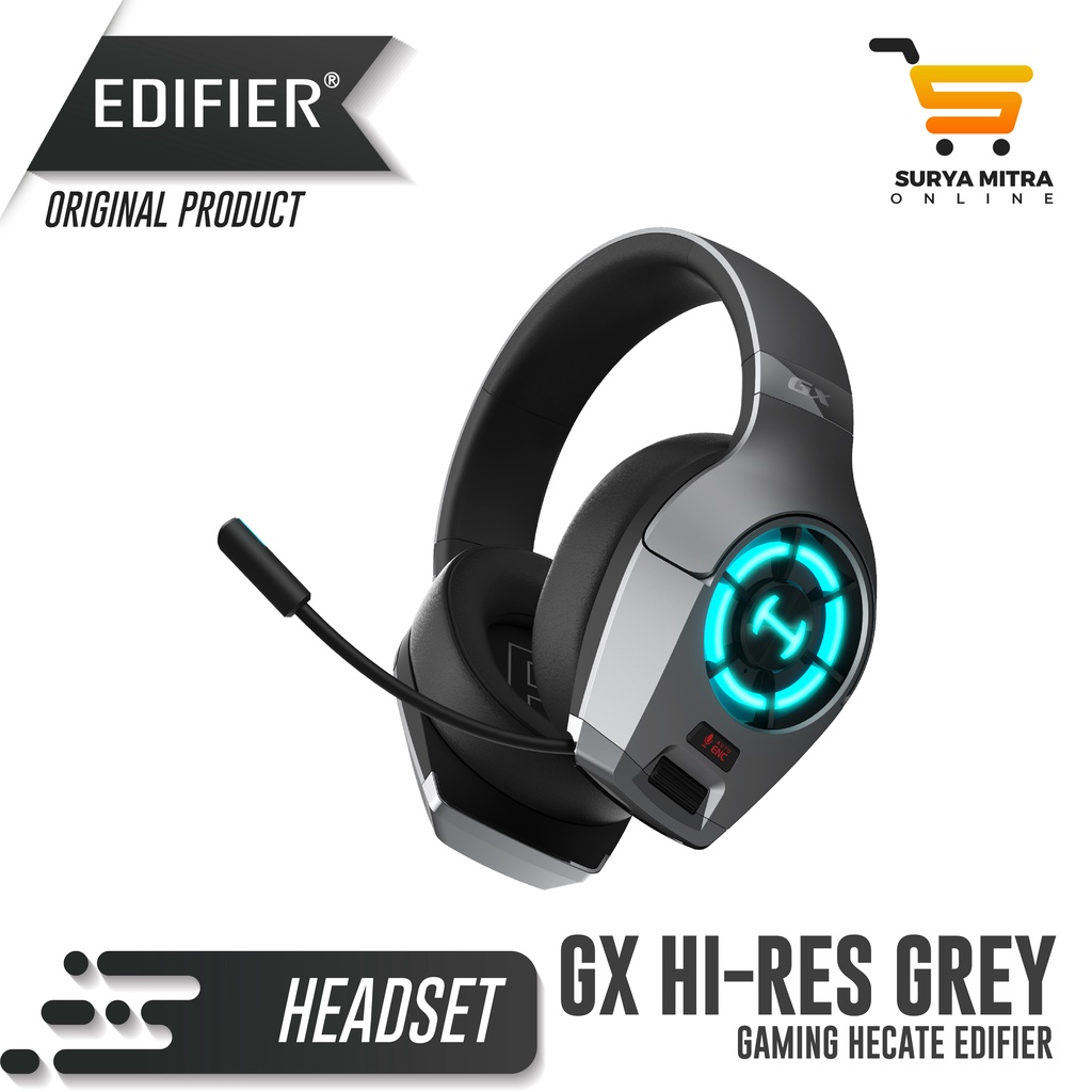 Jual Headset Gaming Hecate Edifier GX Grey RGB Led Noice canceling Mic ...