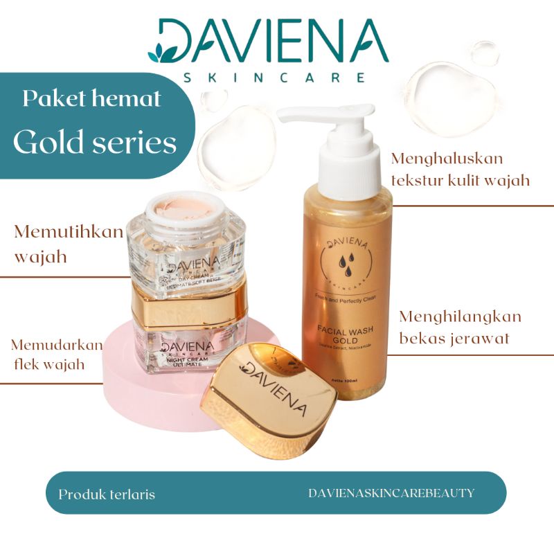 Jual Daviena skincare Paket Hemat Gold series Penghilang flek hitam dan ...