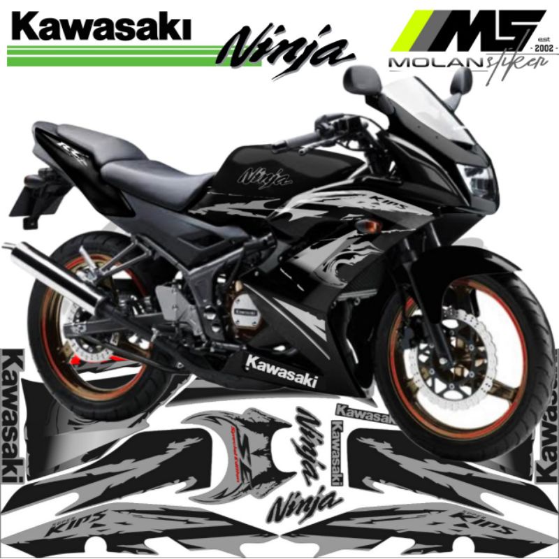 Jual Sticker Striping Ori NINJA RR 150 SE 2015 HITAM ABU - NINJA RR SE ...