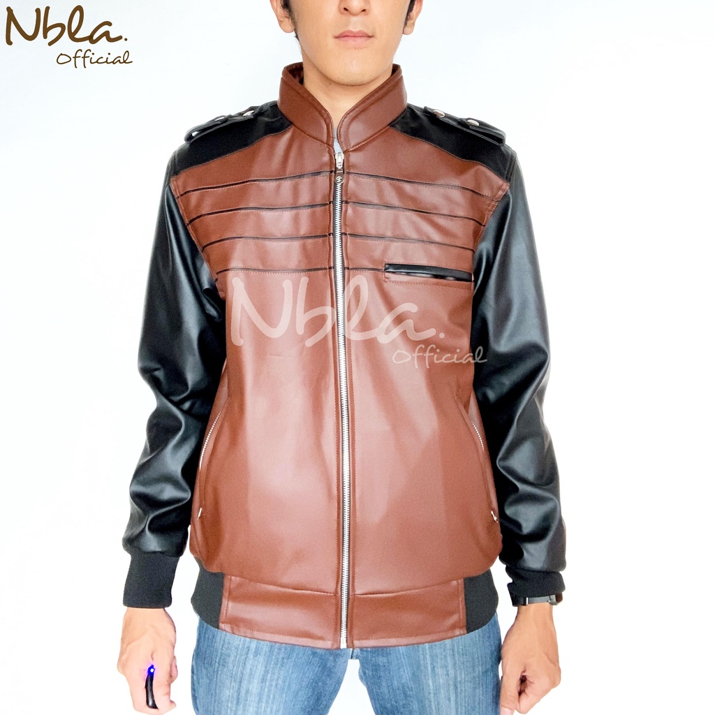 Jual Jaket Casual Cowok Jacket Kulit Pria Bahan Kulit Sintetis Vienna ...