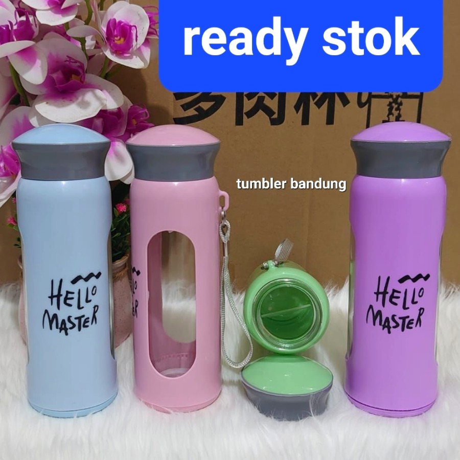 Jual Botol Minum Hello Master Cover Plastik Tali Limited Edition 420Ml ...