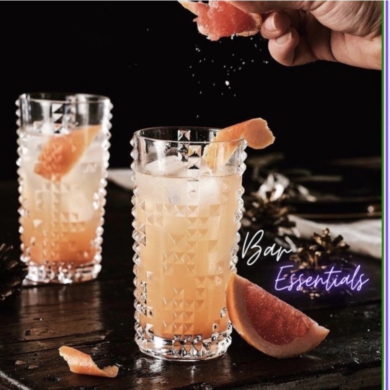 Jual Premium mocktail long drink semi crystal glass 360ml | Shopee ...