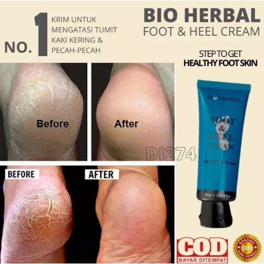 Jual BIO HERBAL FOOT & HEEL CREAM saleb obat kaki pecah dan kering ...