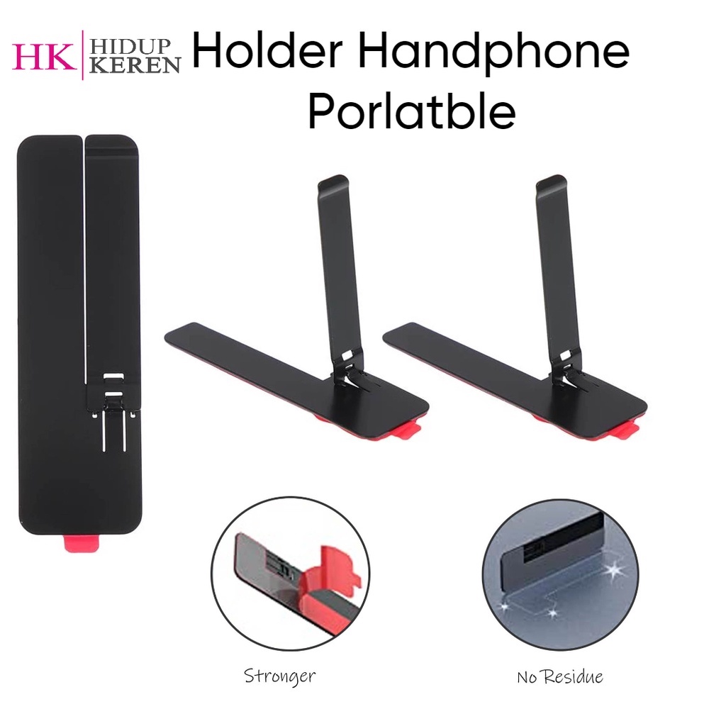 Jual Tempelan Standing Holder HP "L "/ Stand Holder Foldable Mini ...