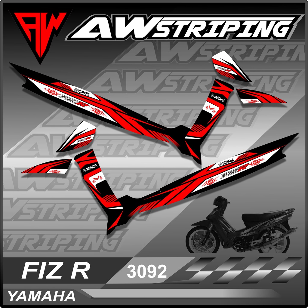 Jual Sticker Striping FIZ R- Striping Variasi List Yamaha Fiz R Racing ...