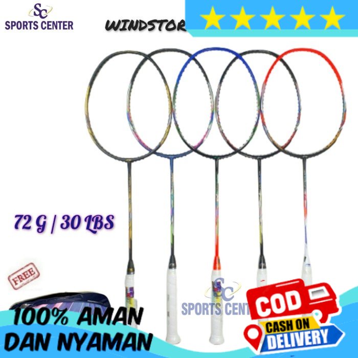 Jual (COD) NEW !! Raket Badminton Lining Windstorm 72 / WS 72 ...