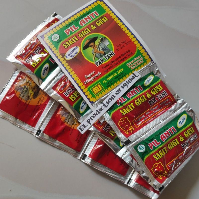 Jual pil anti sakit gigi dan gusi pak tani | Shopee Indonesia