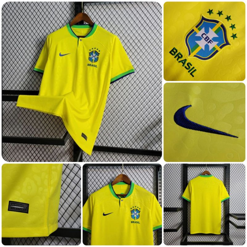 Jual JERSEY BOLA BRAZIL HOME WORLD CUP PIALA DUNIA 2022 2023 GRADE ORI ...