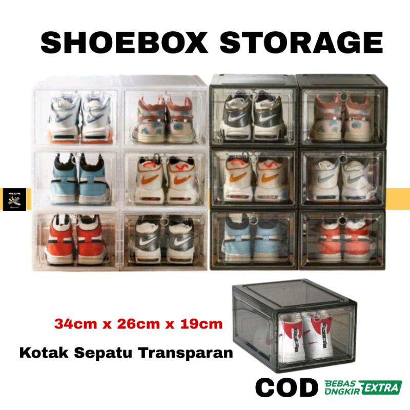 Jual Acrylic Shoe Box Storage / Kotak Sepatu Akrilik Transparan ...