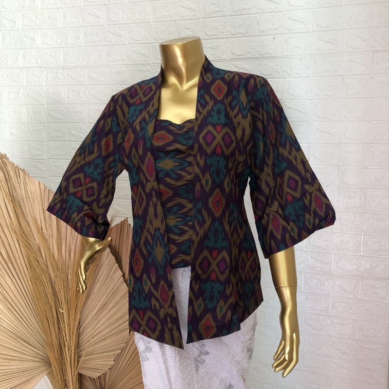 Jual Baju Wanita Endek | kemeja motif endek | kemeja wanita | kebaya ...