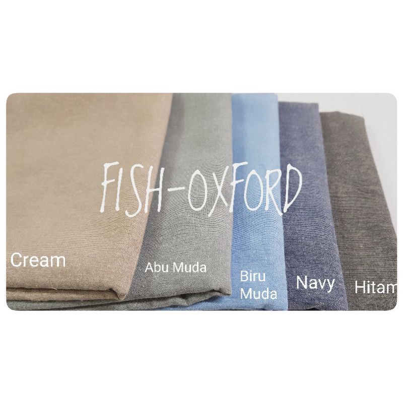 Jual Kain Katun Oxford/Cotton Oxford / Bahan Cotton Oxford FISH-OXFORD ...