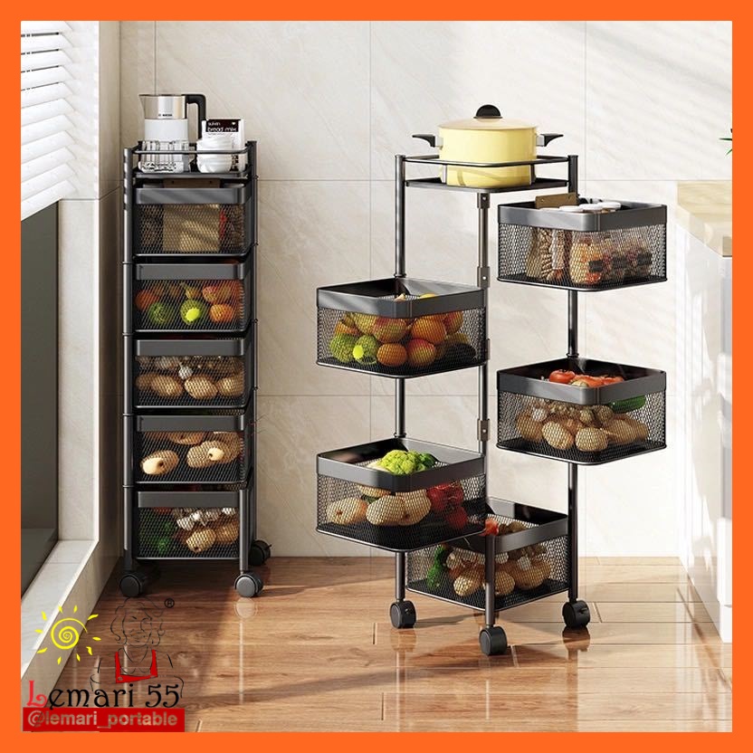 Jual RAK GALAXY TITAN / RAK DAPUR BESI SUSUN TROLI / RAK BESI 5 SUSUN ...