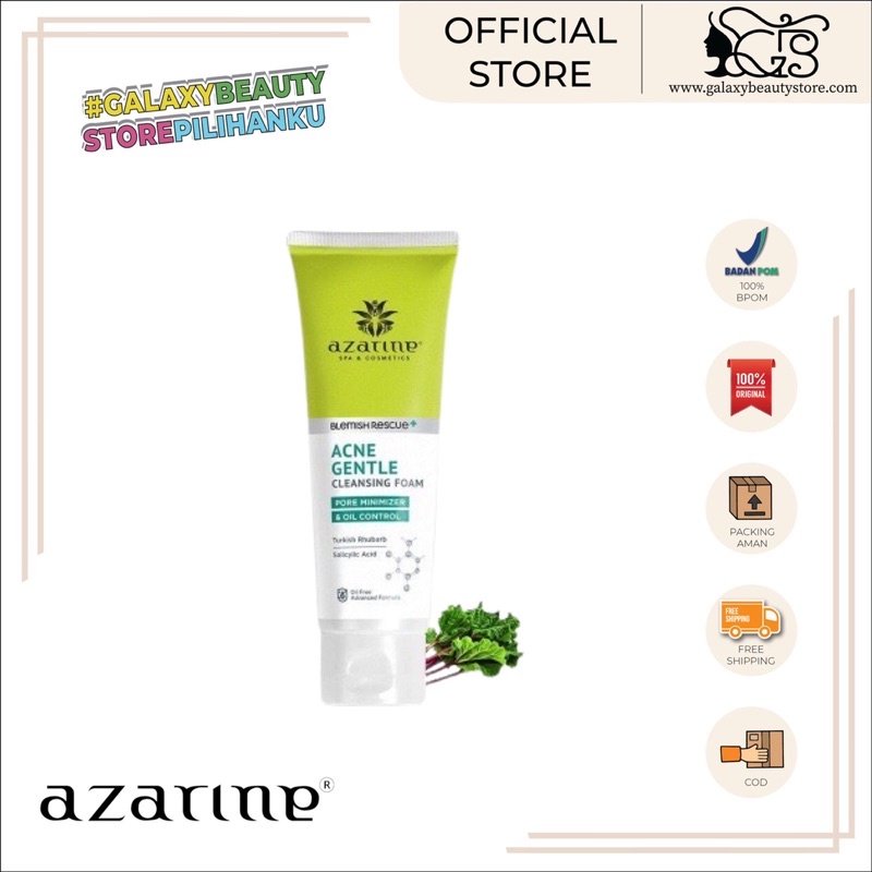 Jual AZARINE ACNE GENTLE CLEANSING FOAM 60ML / CLEANSING FOAM ACNE ...