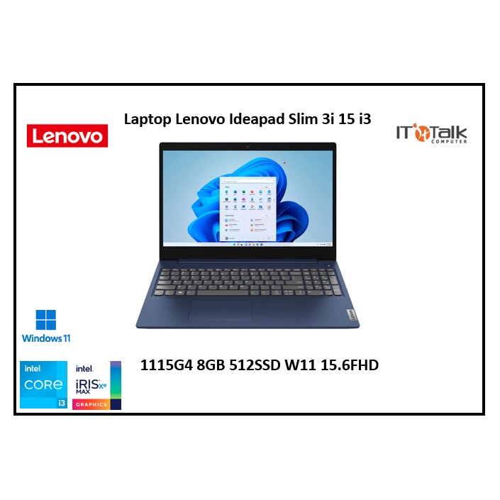Jual Laptop Lenovo Ideapad Slim 3i 15 i3 1115G4 8GB 512SSD W11 15.6FHD ...