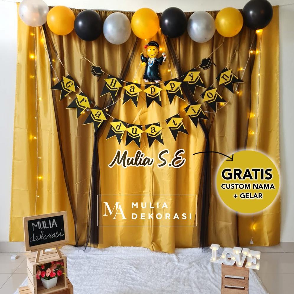 Jual Dekorasi Backdrop Wisuda Kelulusan Background Bekdrop DIY Paket ...