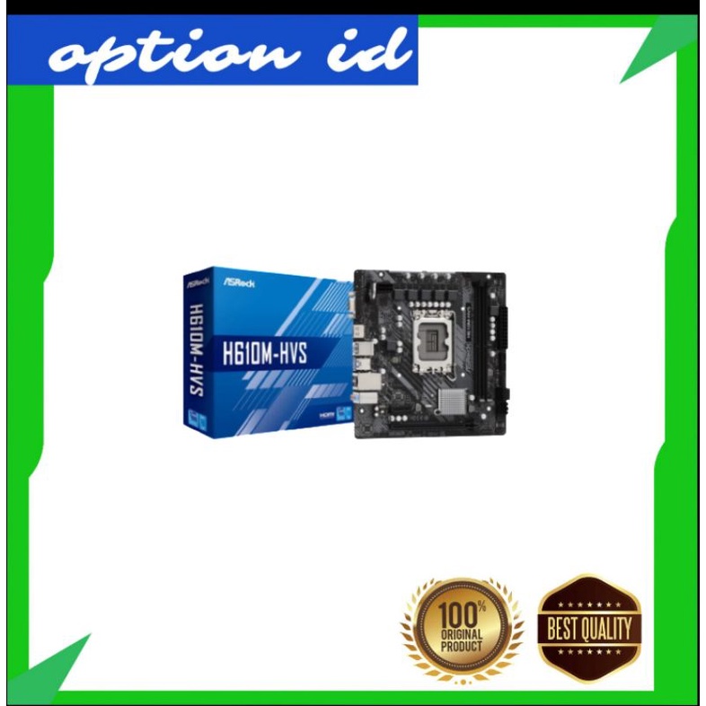 Jual Motherboard INTEL ASRock H610M HVS | LGA 1700 mATX DDR4 H610 Gen ...