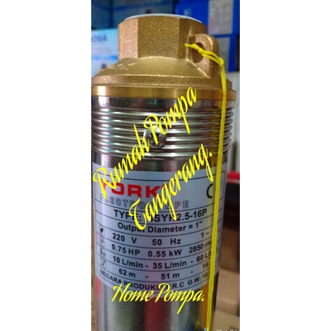 Jual Pompa Satelit York 0.75Hp Casing Pipa Sumur 3" Plus Control Box ...