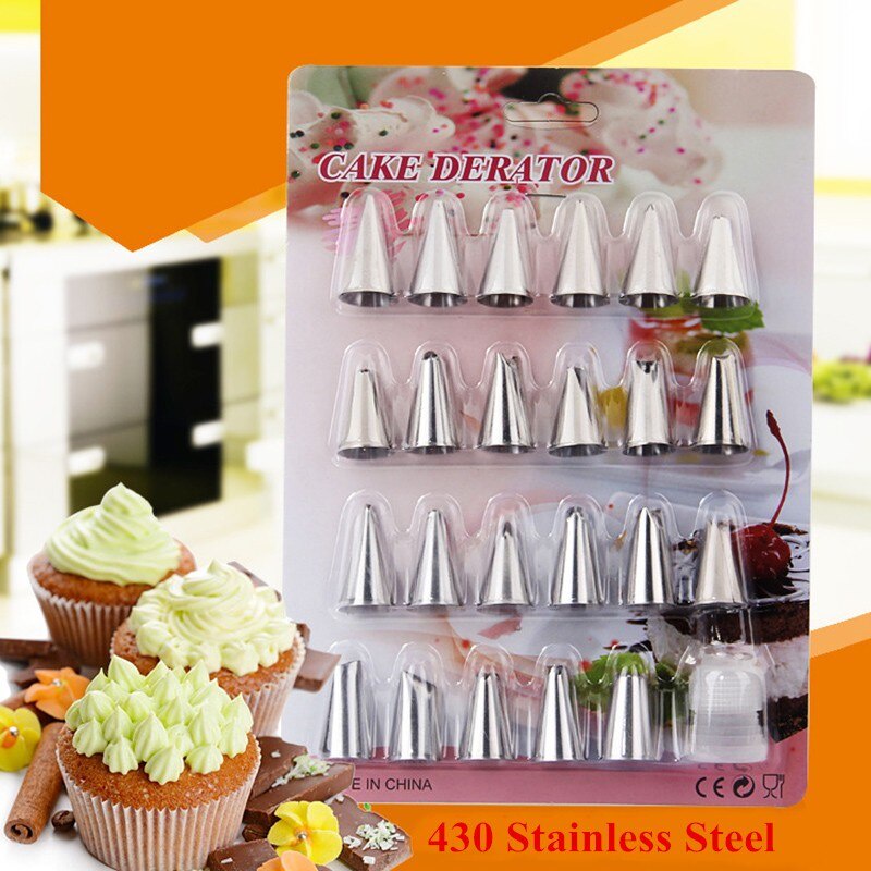 Jual 1 Set 24pcs penghias dekorasi cetakan kue semprit cake derator ...