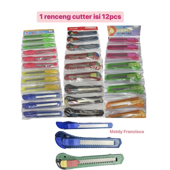 Jual 1 renceng isi 12 cutter / pisau cutter / pisau portable / carter ...