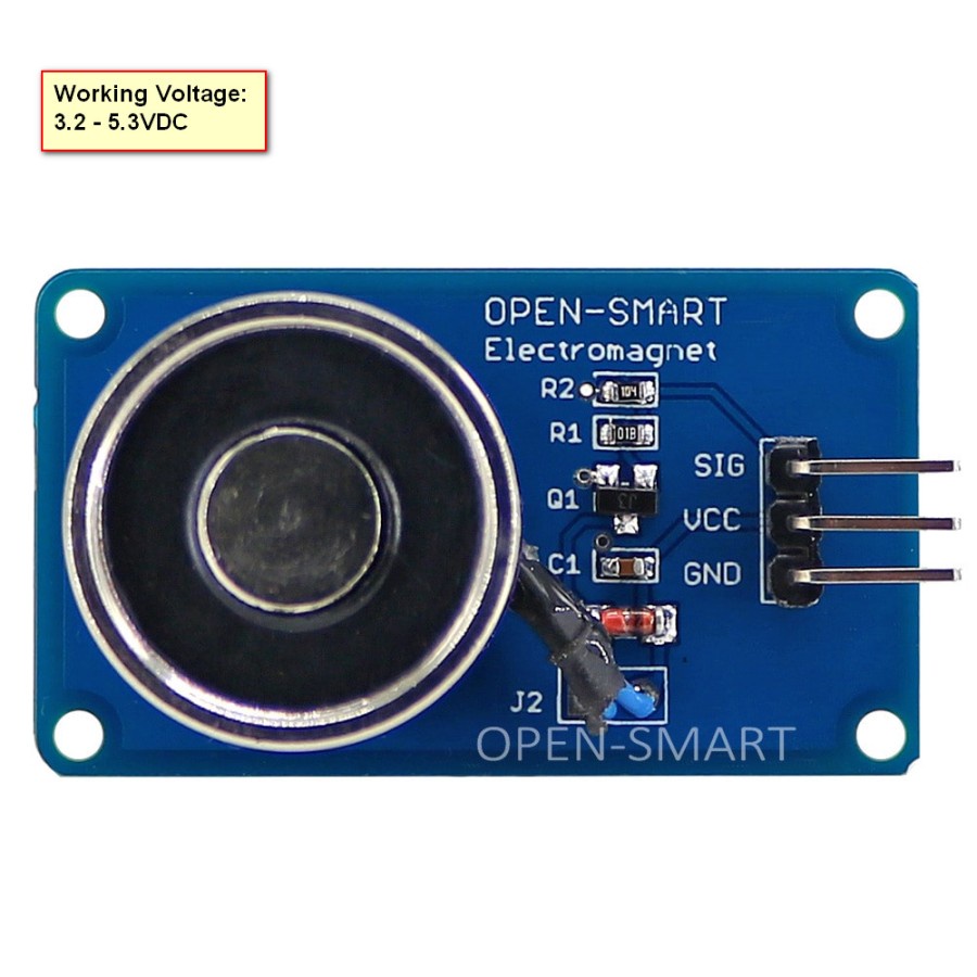 Jual OPEN-SMART Holding Electric Magnet Lifting DC5V / 10N Solenoid ...