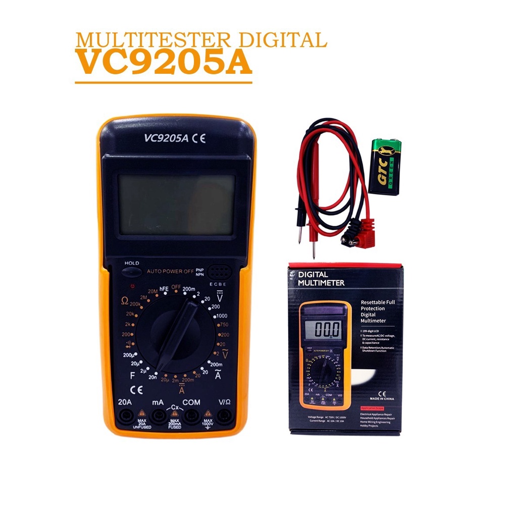 Jual Multimeter Digital VC-9205A multitester Manual YX-360 Digital ...